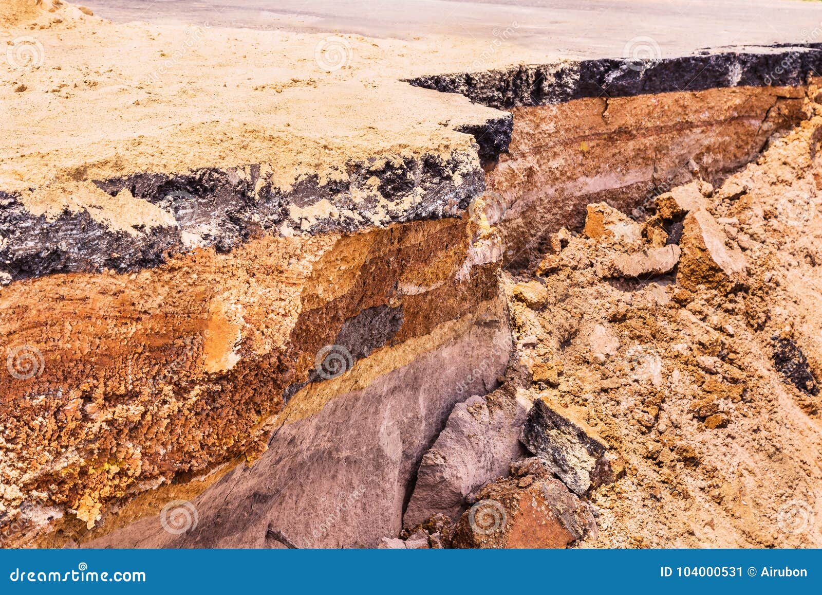 Layers Of Soil Wet Soil Roots In Soil Soil Profile Soil Zones Rocks In ...