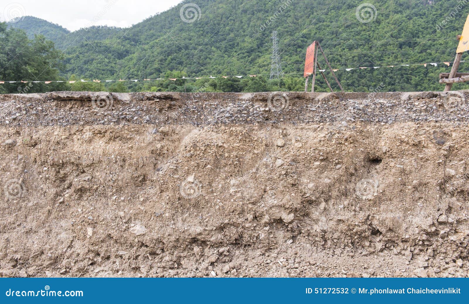 Layers of soil stock photo. Image of crust, stone, road - 51272532