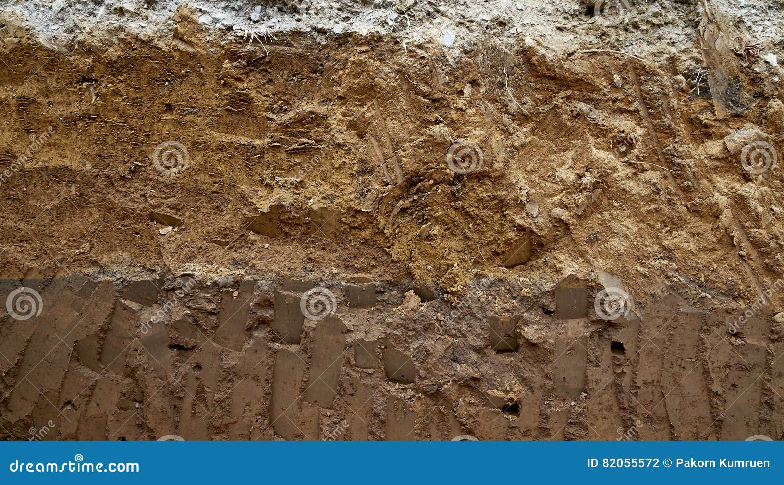 Layers of soil and rock. stock photo. Image of brown - 82055572