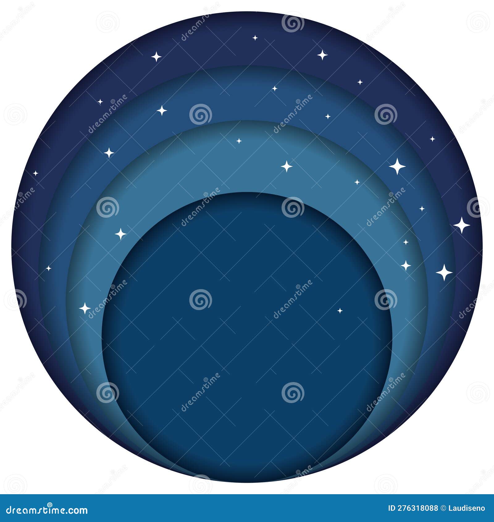Layers with Space Background Paper Art Style Vector Stock Vector ...