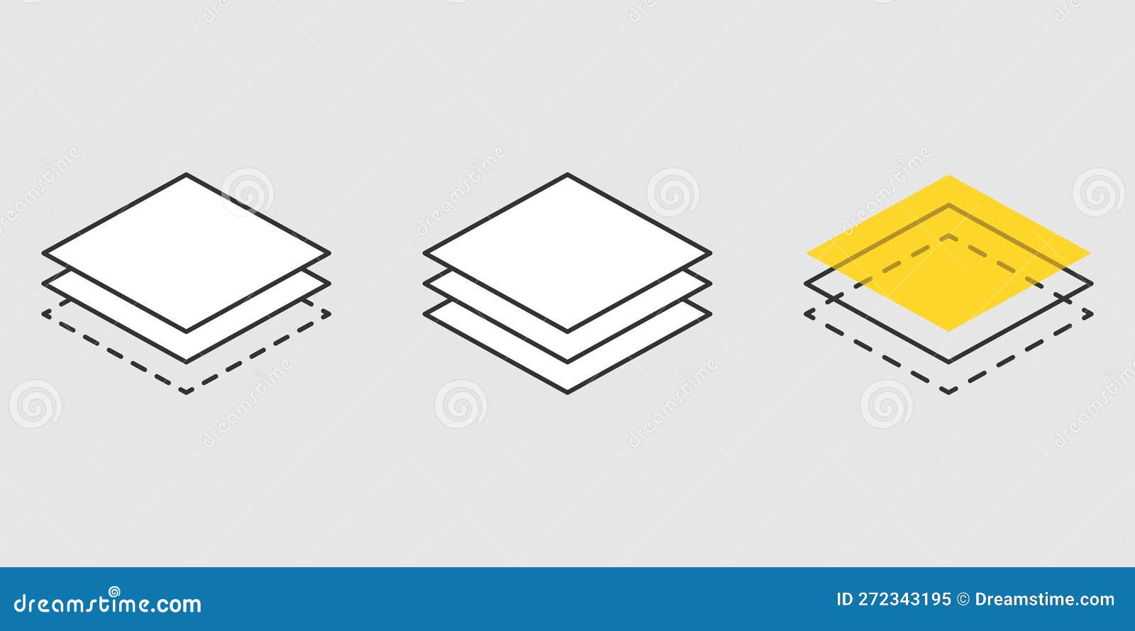 Layers Stack Icon in Flat Style. Fabric Floor Layer Vector Illustration ...