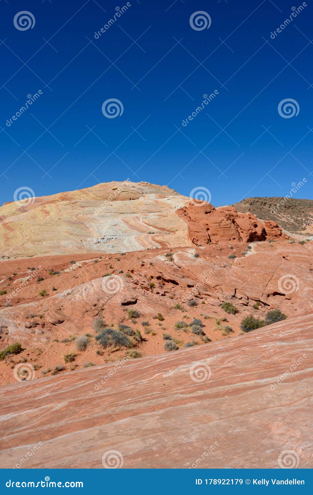 Layers Swirl through Rock Formation in Valley of Fire Stock Image ...