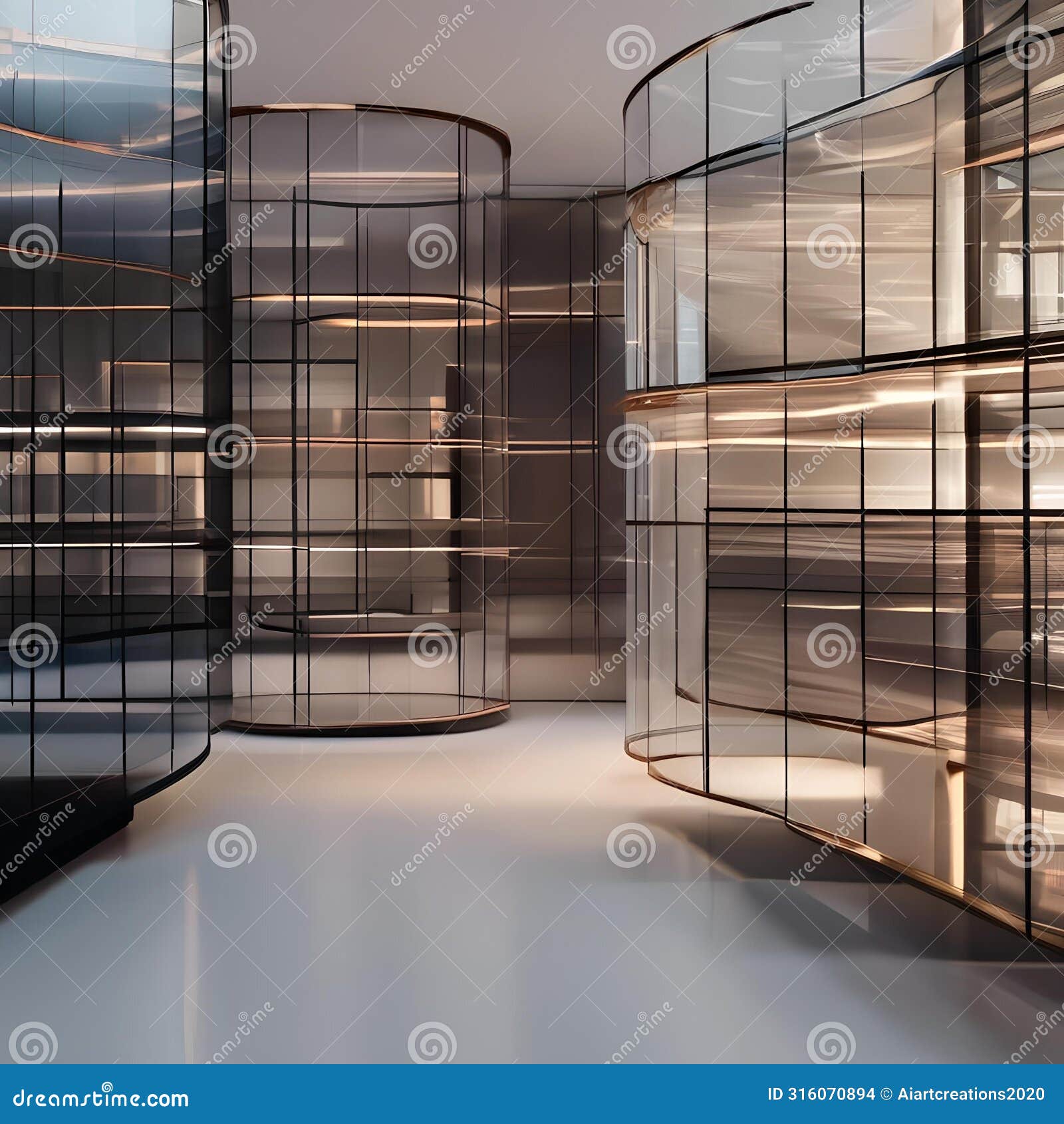 Layers of Transparent Shapes Overlapping and Moving in Sync, Creating a ...