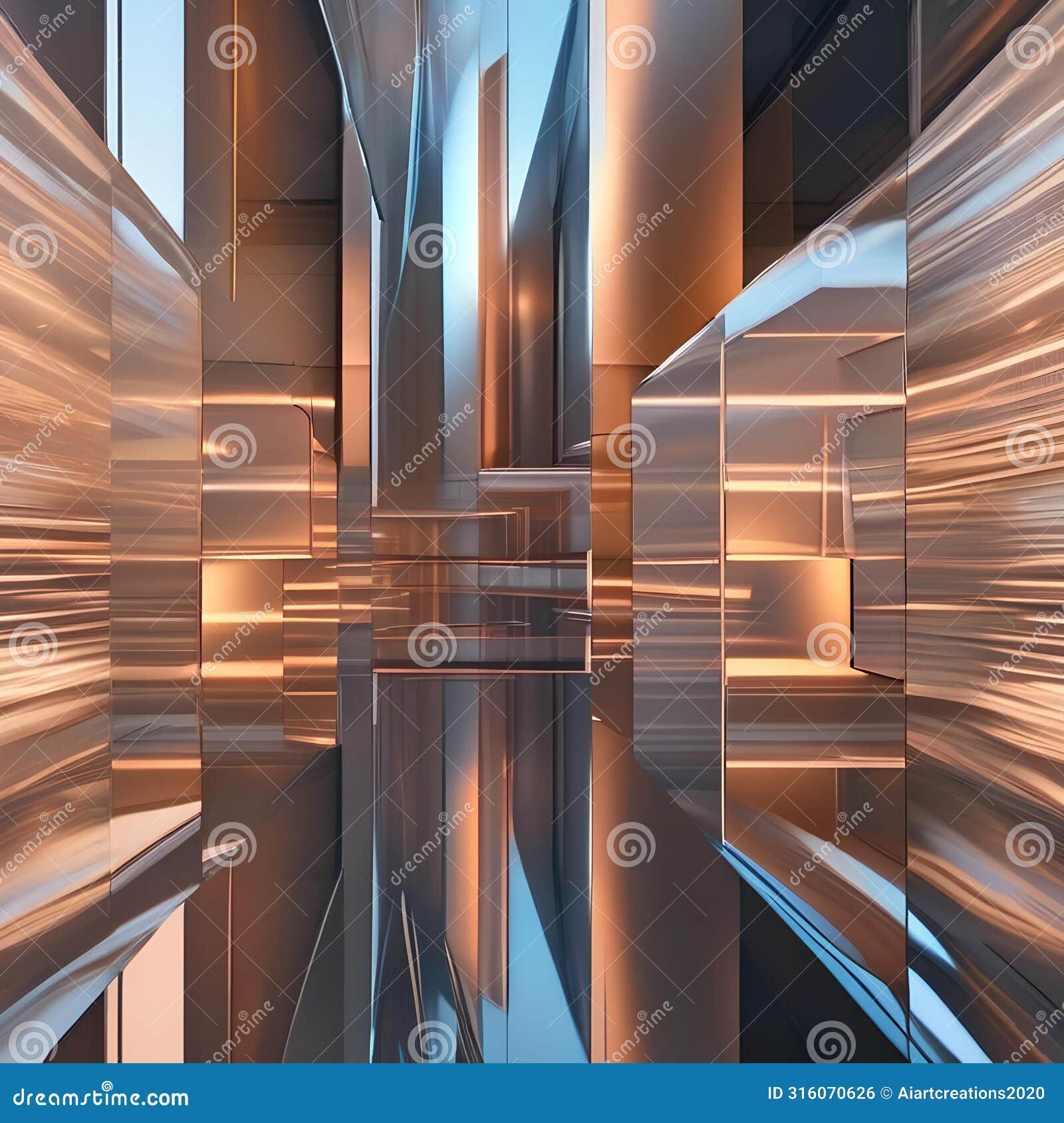 Layers of Transparent Shapes Overlapping and Moving in Sync, Creating a ...