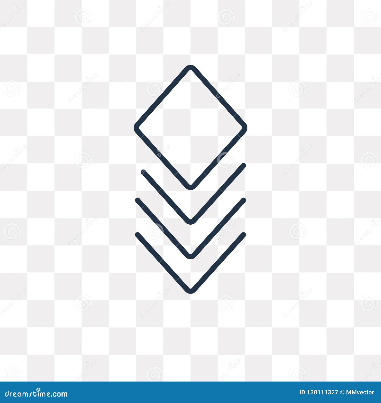 Layers Vector Icon Isolated on Transparent Background, Linear La Stock ...