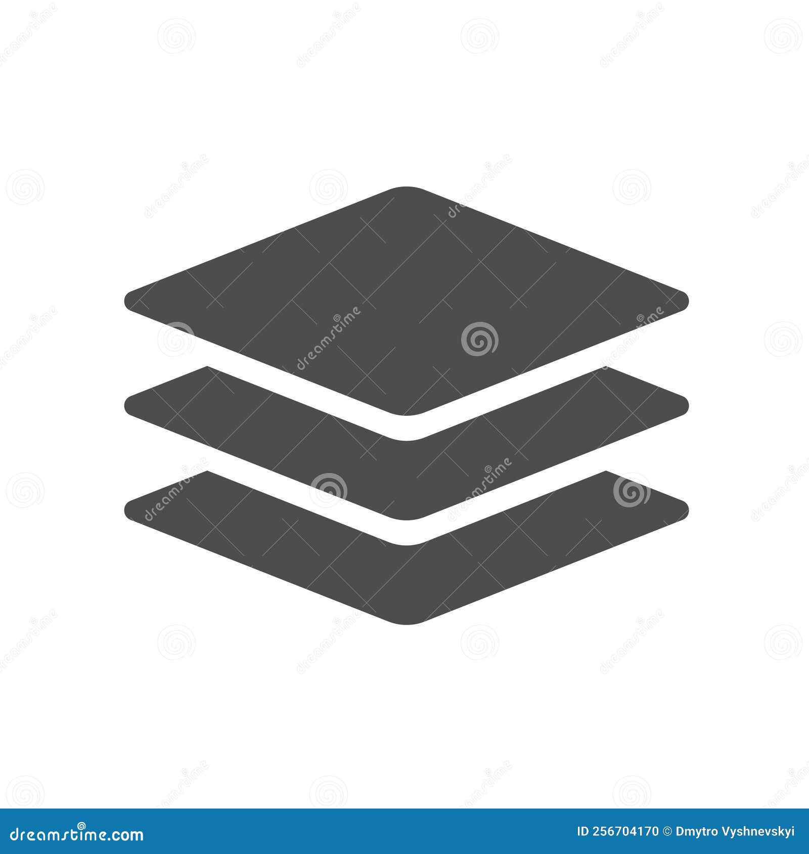 Layers Vector Icon Isolated on White Stock Vector - Illustration of ...