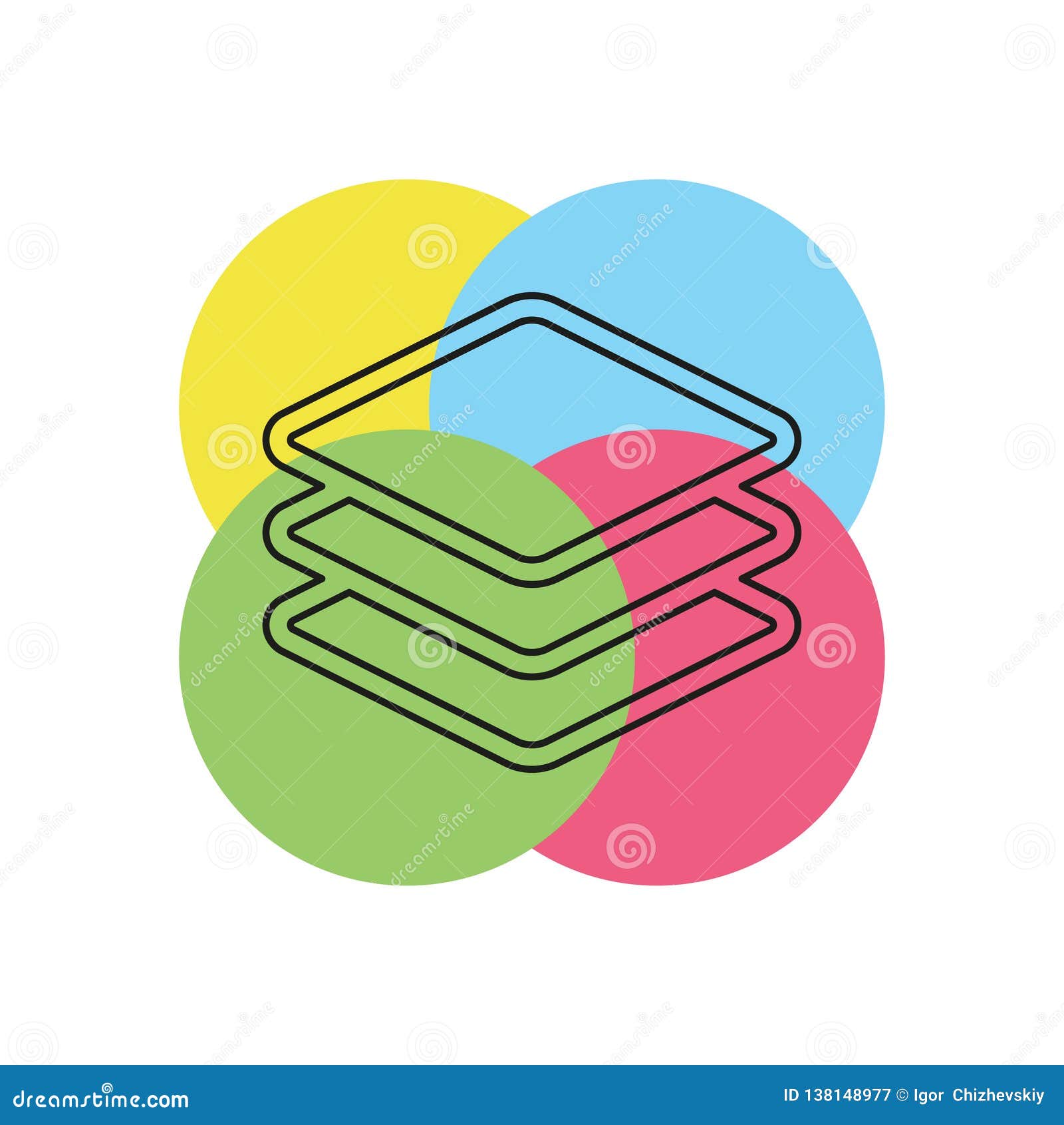 Layers vector icon stock illustration. Illustration of symbol - 138148977