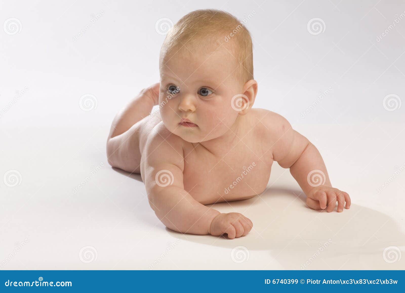Laying baby stock image. Image of tummy, infant, daytime - 6740399
