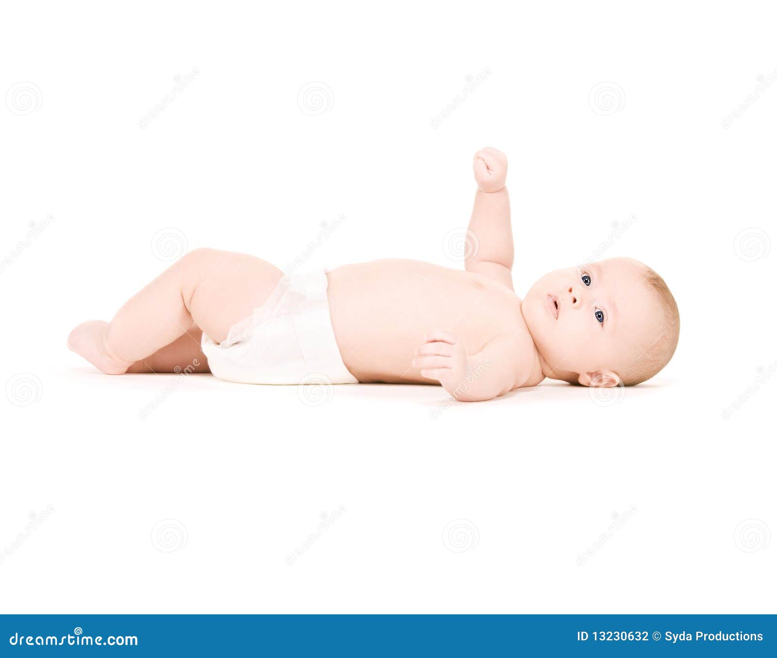 Laying baby boy in diaper stock photo. Image of cute - 13230632