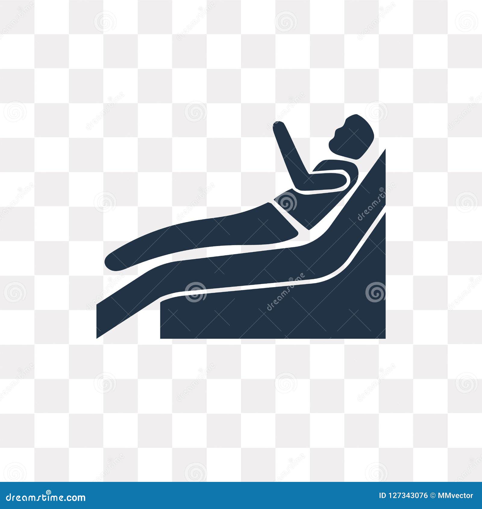 Laying in Bed Vector Icon Isolated on Transparent Background, La Stock ...