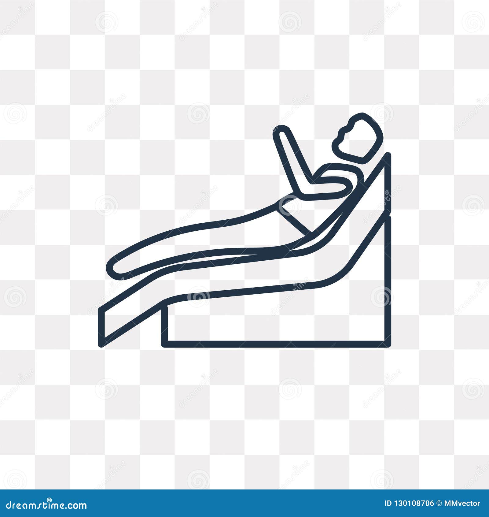 Laying in Bed Vector Icon Isolated on Transparent Background, Li Stock ...