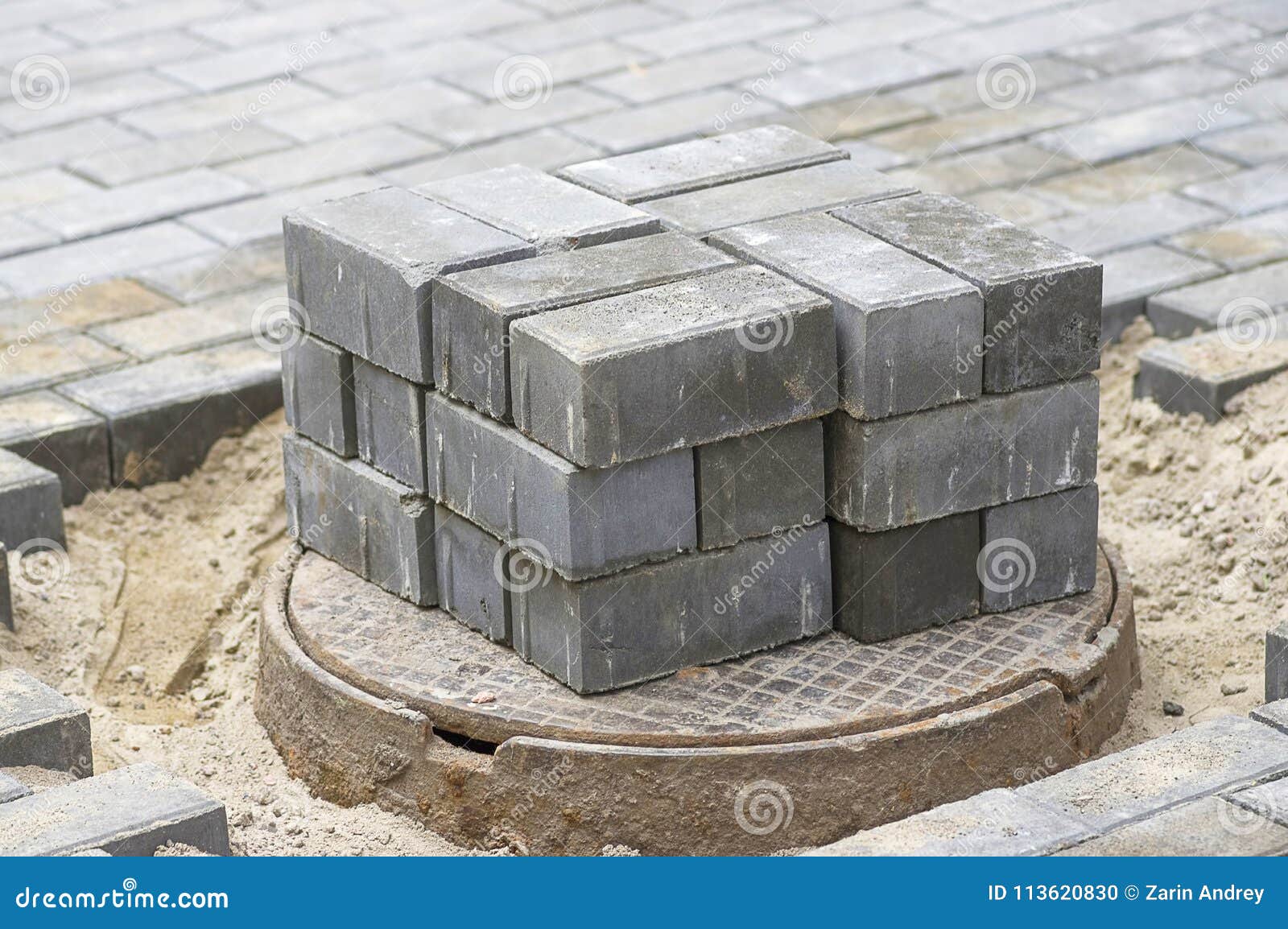 Paving slab close-up stock photo. Image of gray, design - 113620830