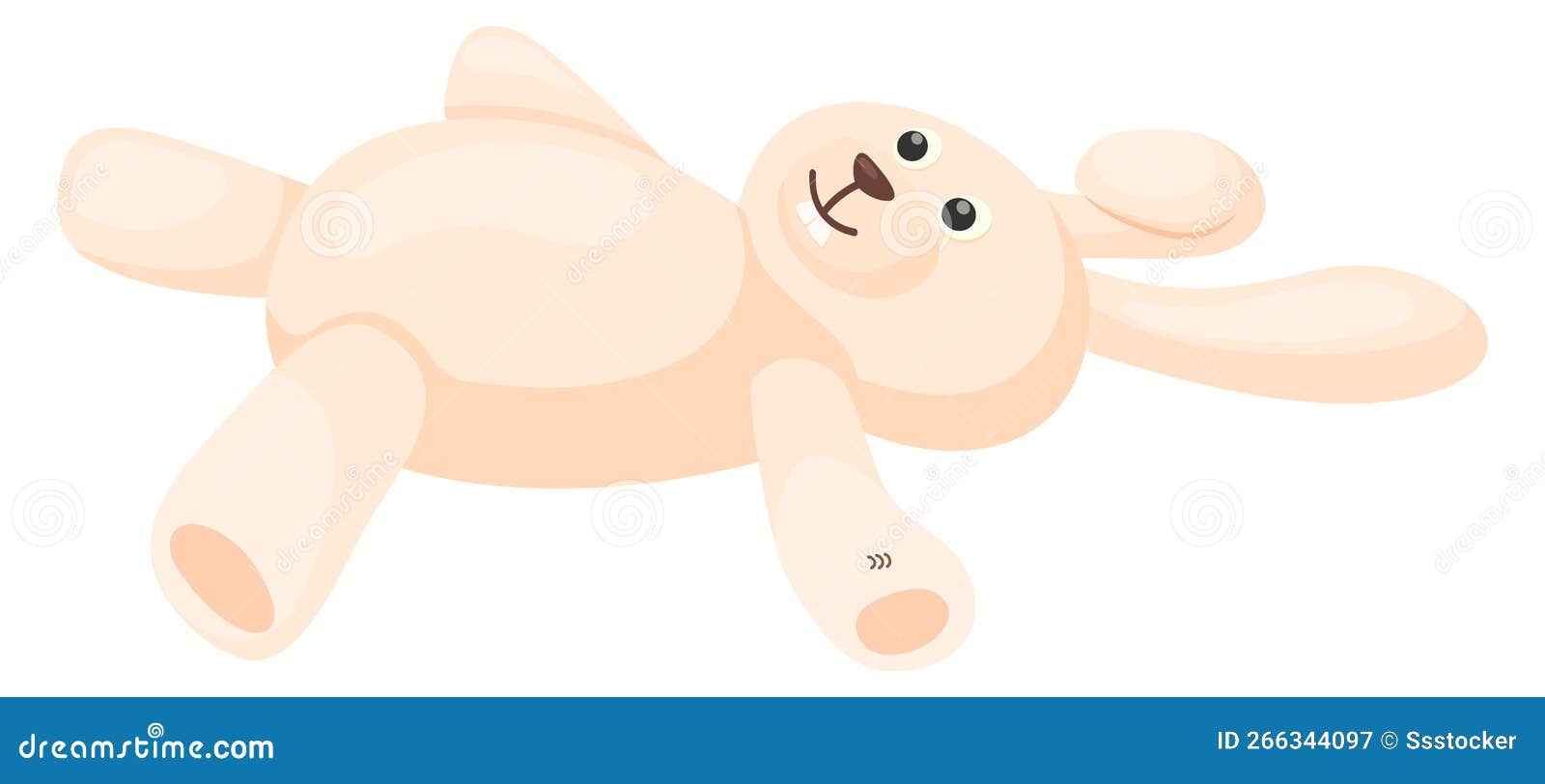 Laying Bunny Soft Toy Icon. Plush Rabbit Stock Illustration ...