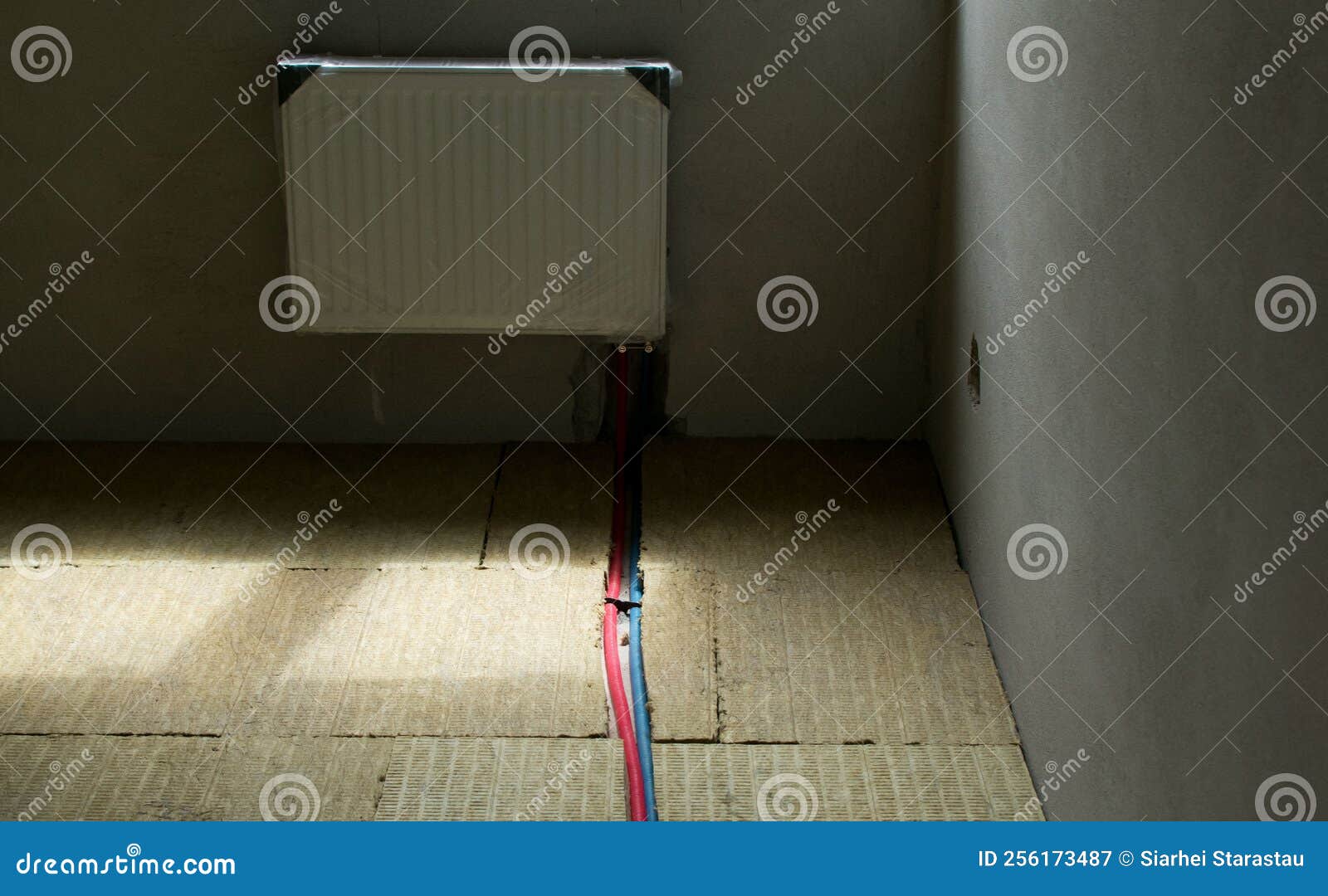 Laying of Communications in a New House Stock Image - Image of heating ...