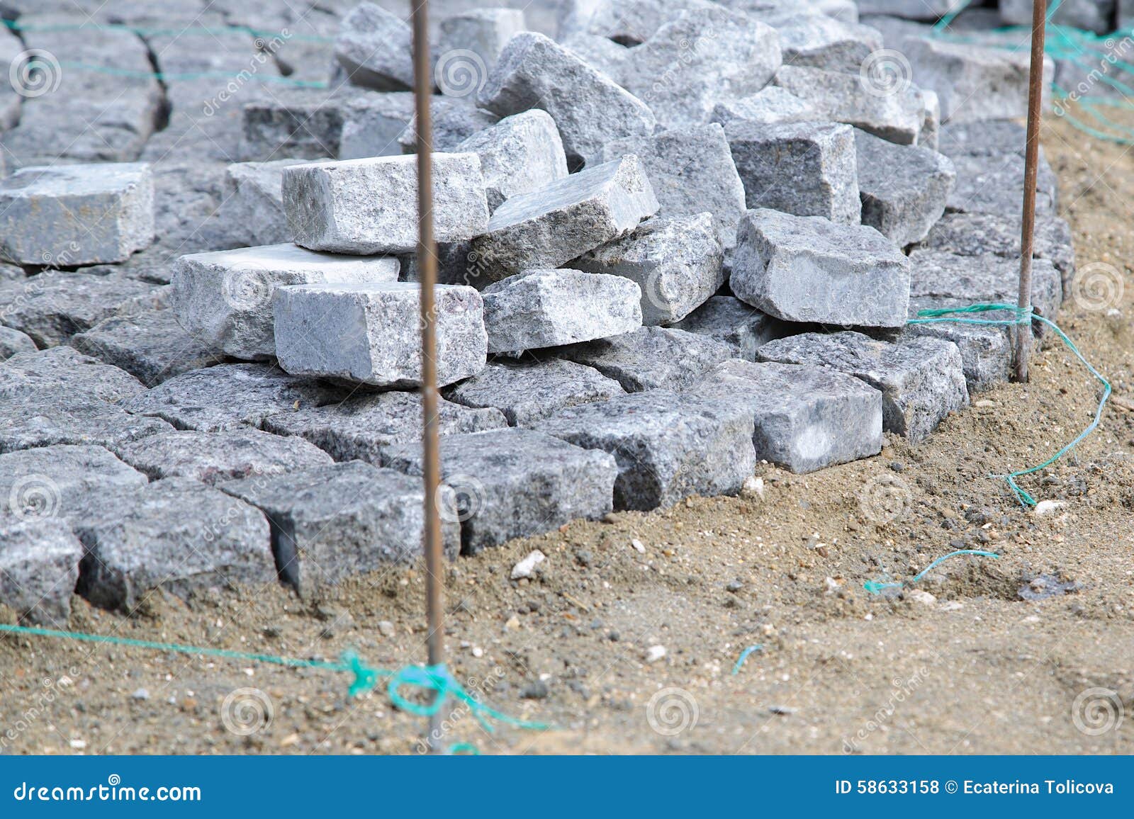 Laying of Crushed Rock Road Stock Photo - Image of metal, street: 58633158