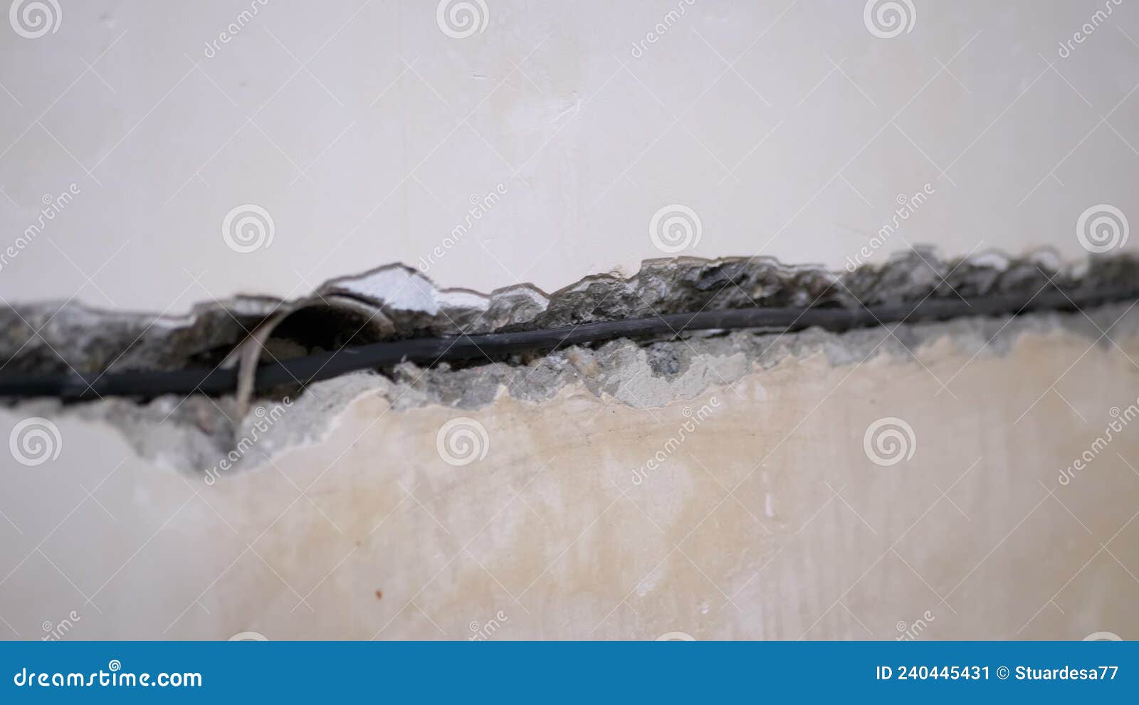 Laying Electrical Wiring, Installing a Socket in a Hole in Wall in the ...