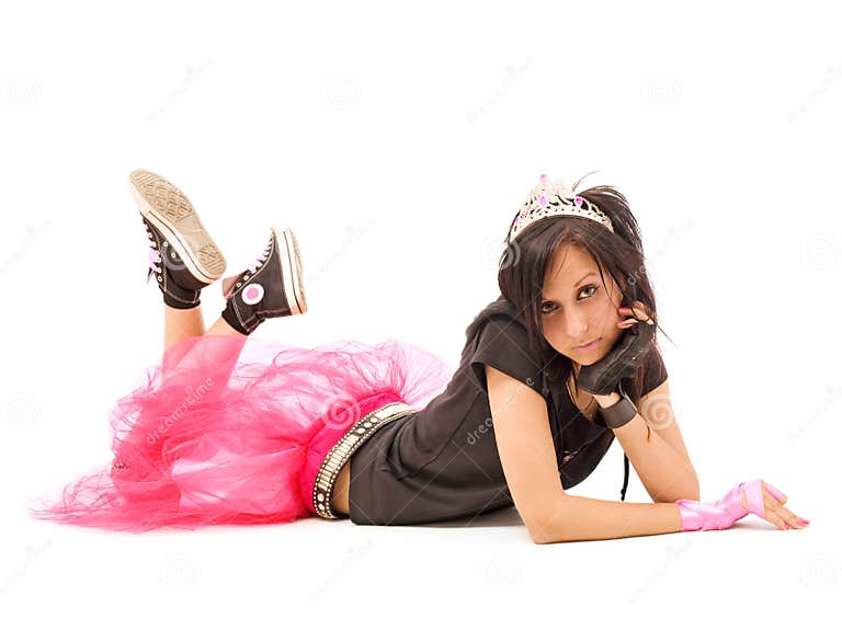 Laying emo girl stock image. Image of adult, glam, attractive - 5449679