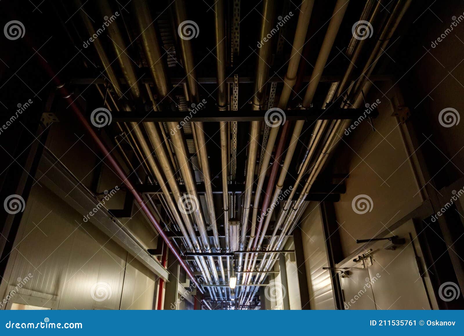 Close Up of Communications or Pipes in Engineering Networks Stock Image ...