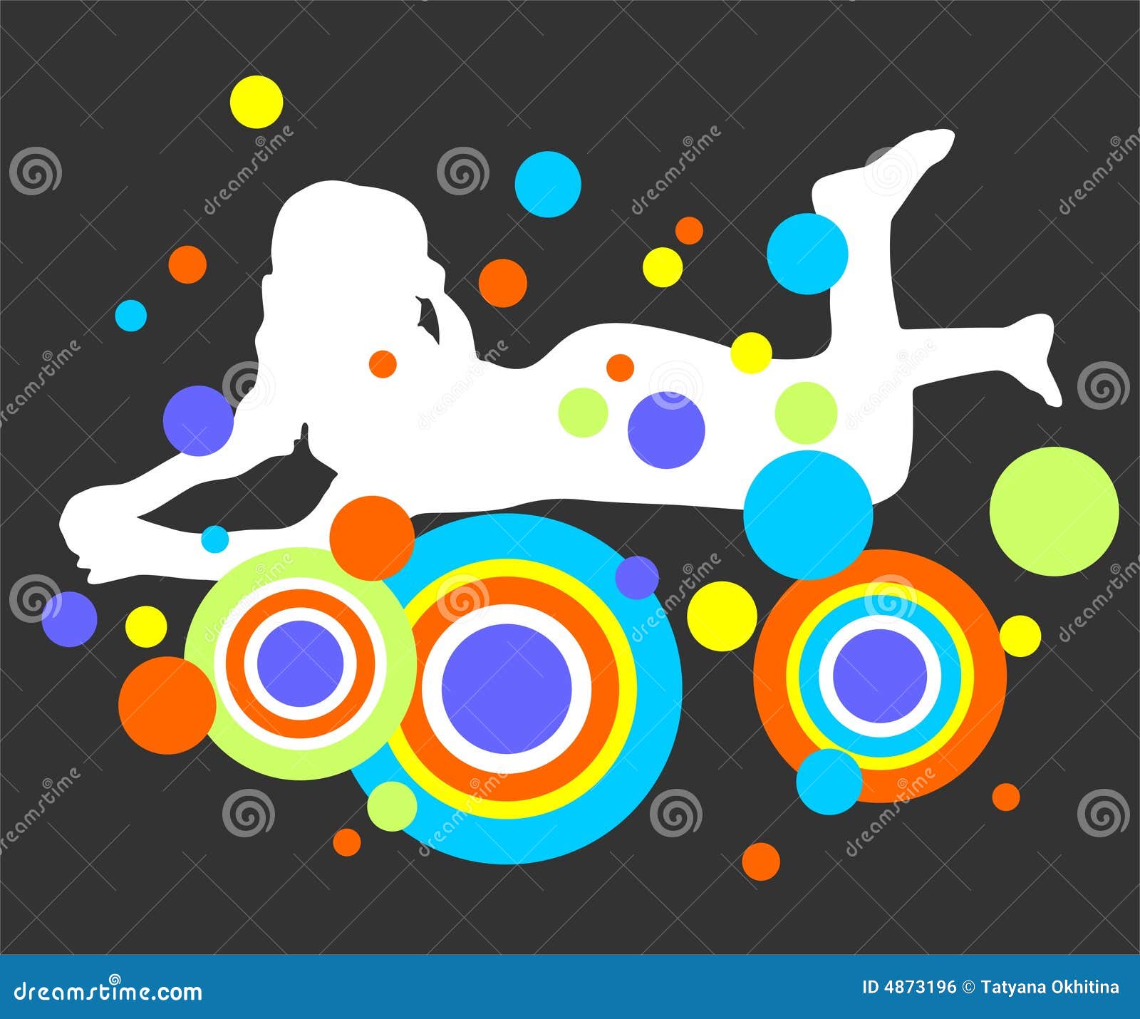 Laying girl stock vector. Illustration of pink, relax - 4873196