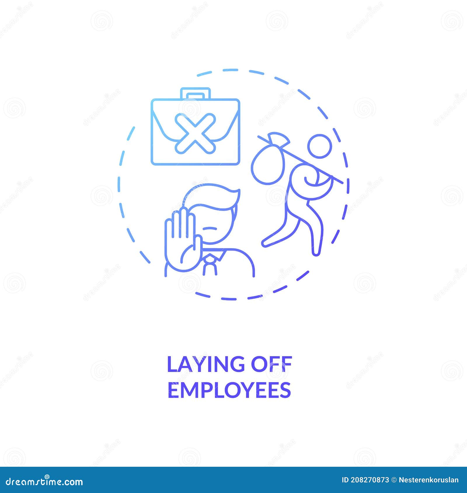 Laying Off Employes Concept Icon Stock Vector - Illustration of ...