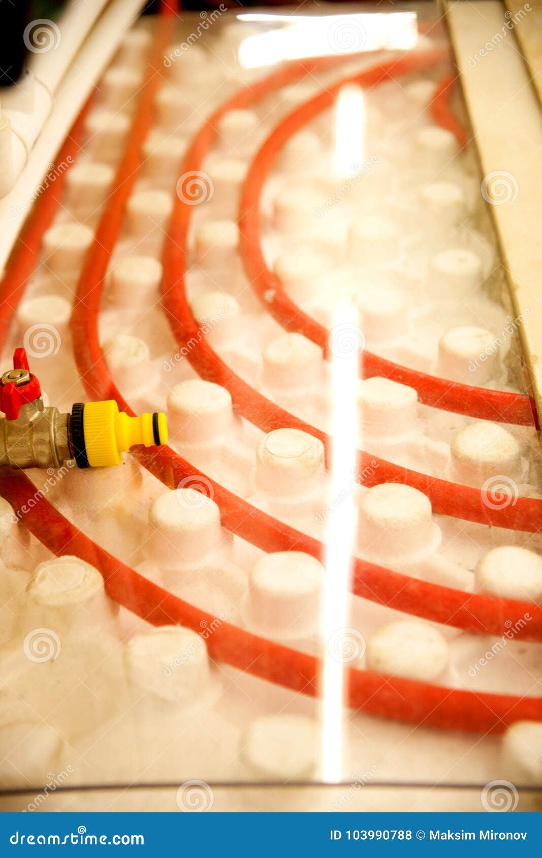 Floor Heating Pipe. Installation of Engineering Systems in a Building ...