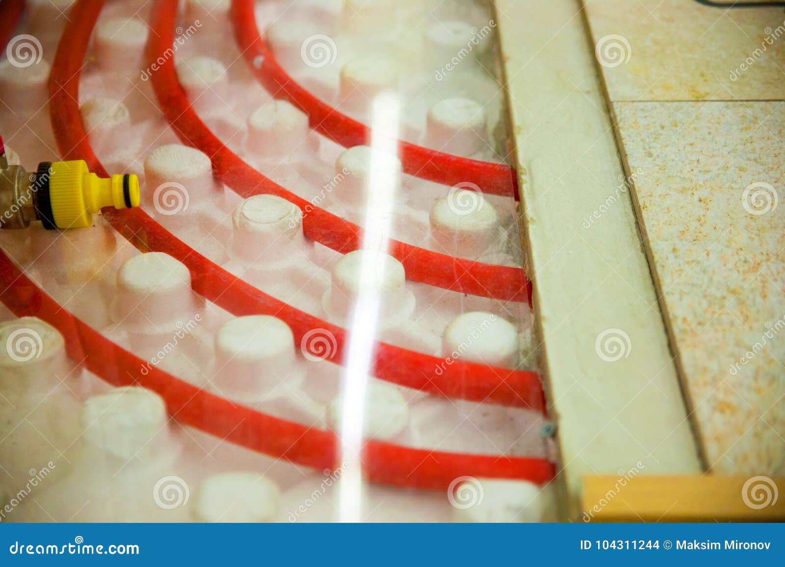 Floor Heating Pipe. Installation of Engineering Systems in a Building ...