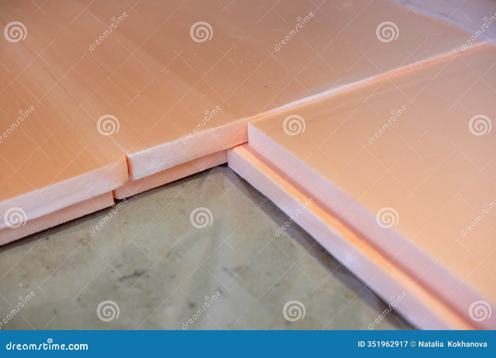 Laying Polystyrene Foam on the Floor. Thermal Insulation of the Floor ...