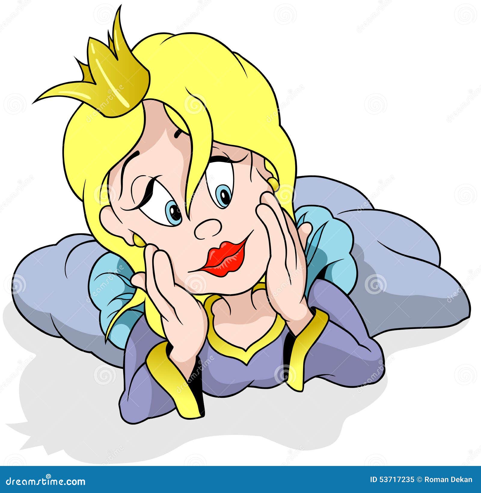Laying Princess stock vector. Illustration of dress, character - 53717235