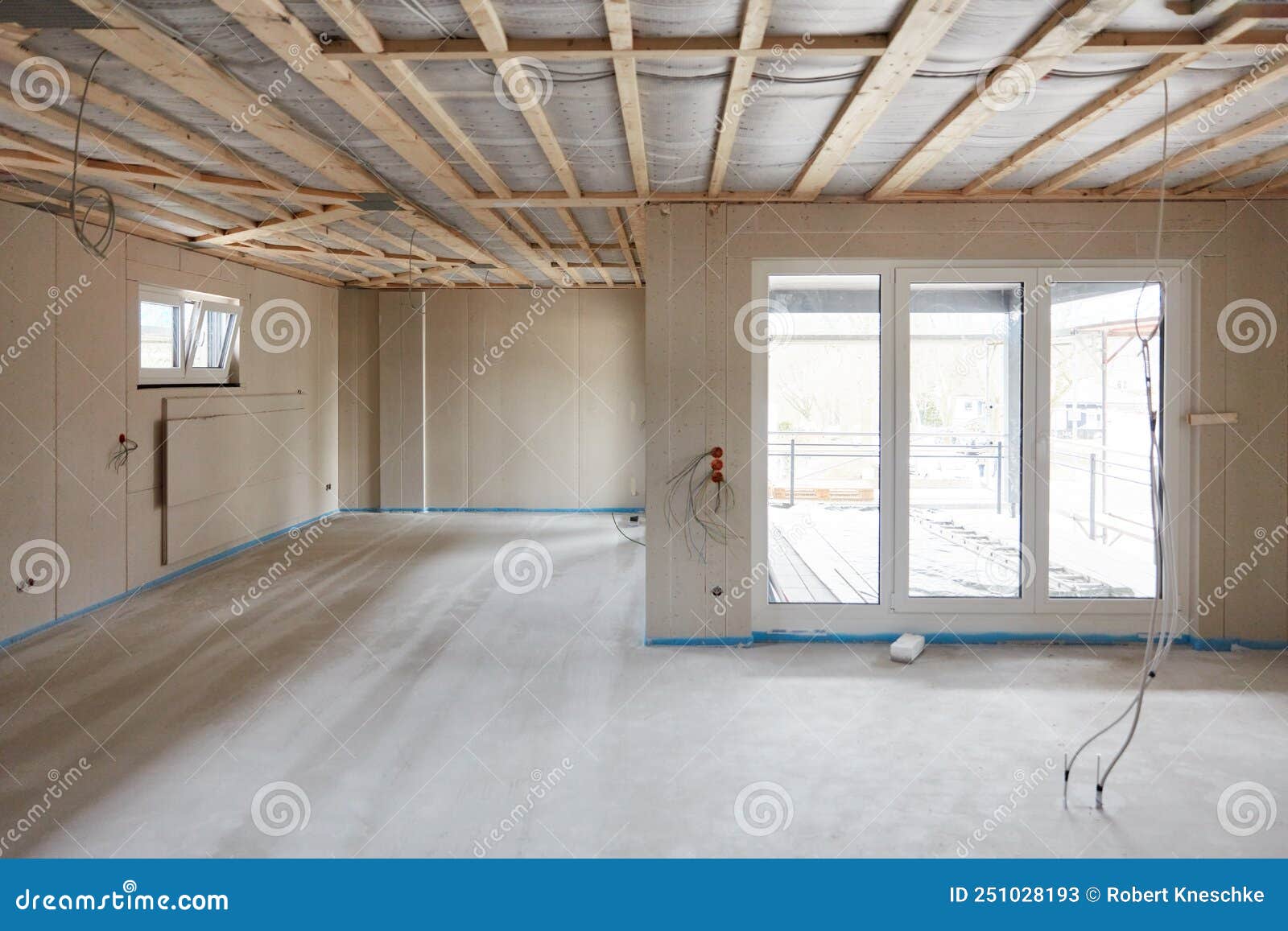 Laying Screed by Screed Layers during Interior Design of House Stock ...