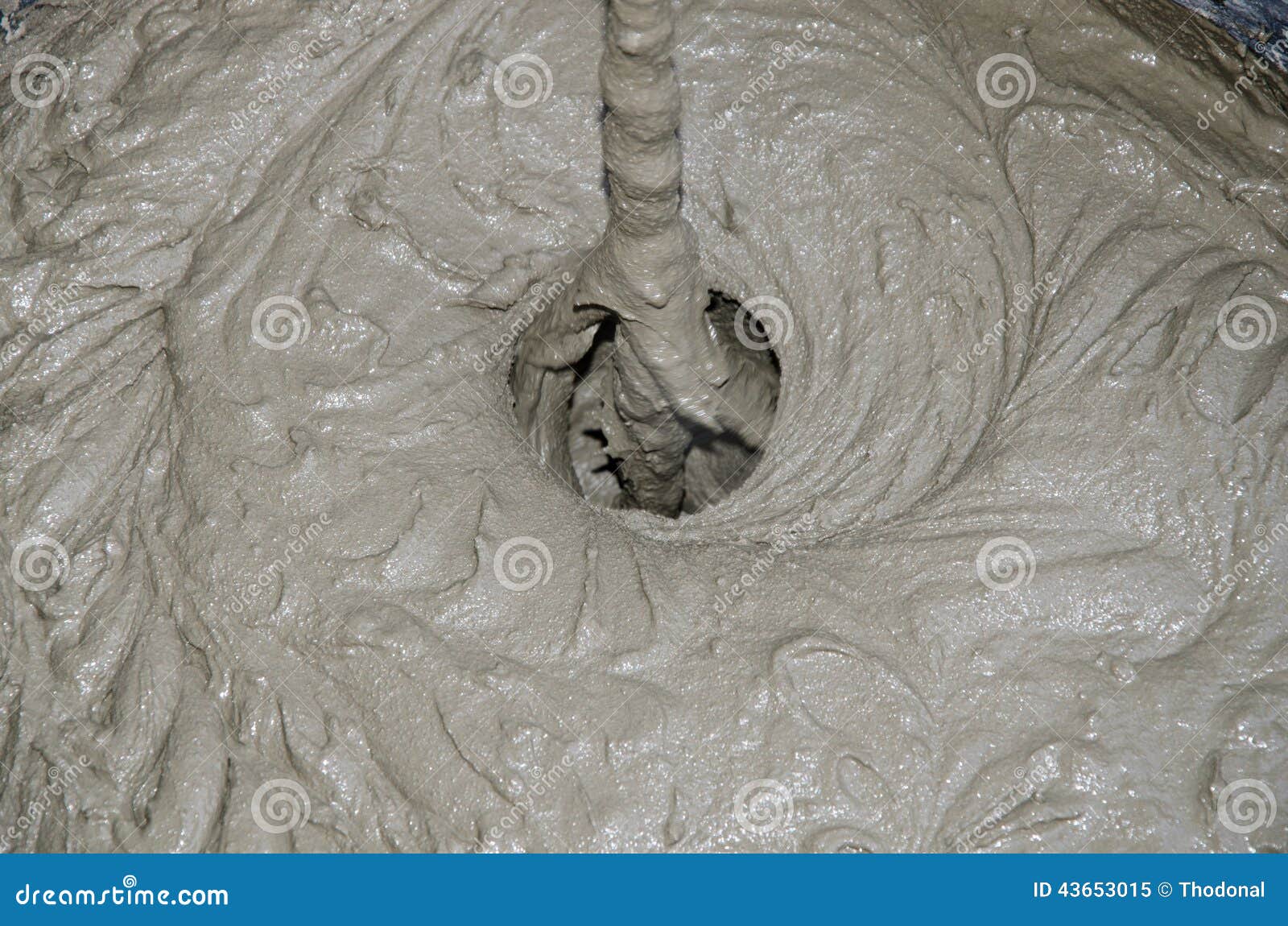 Laying Tiles, Mixing of Tile Adhesive Stock Image - Image of work ...