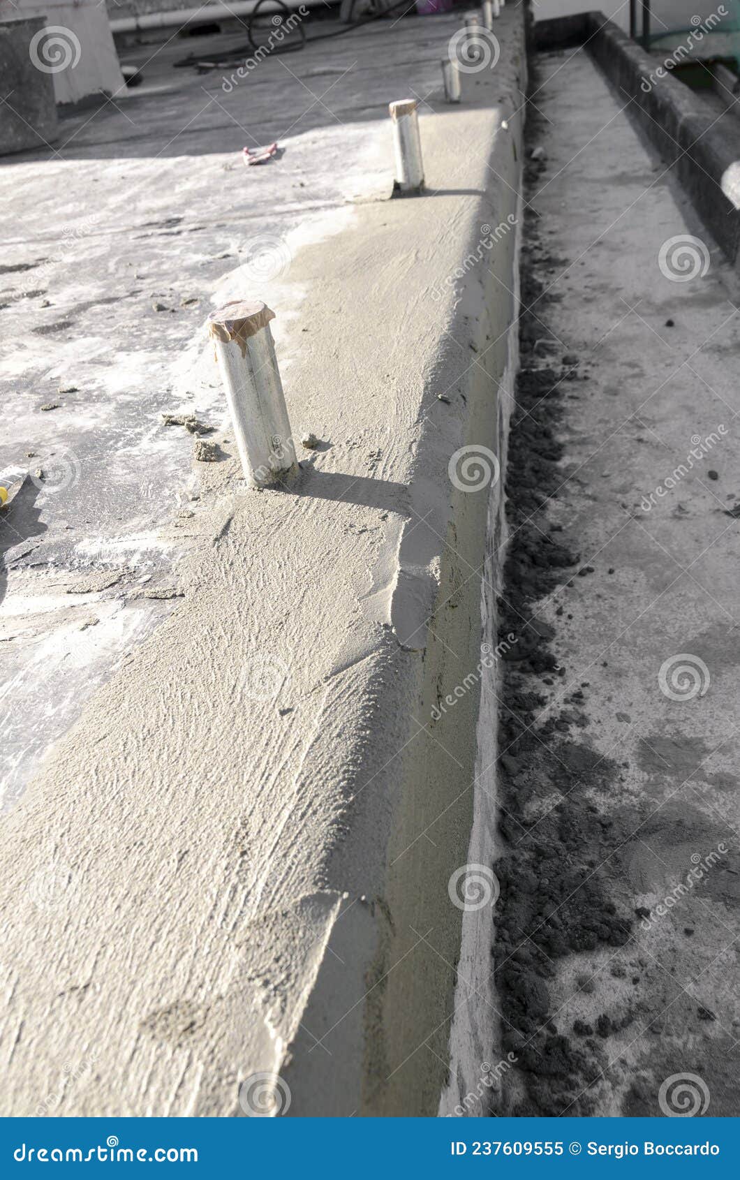 Laying of Waterproofing Sheathing and Insulation on a Roof Stock Image ...