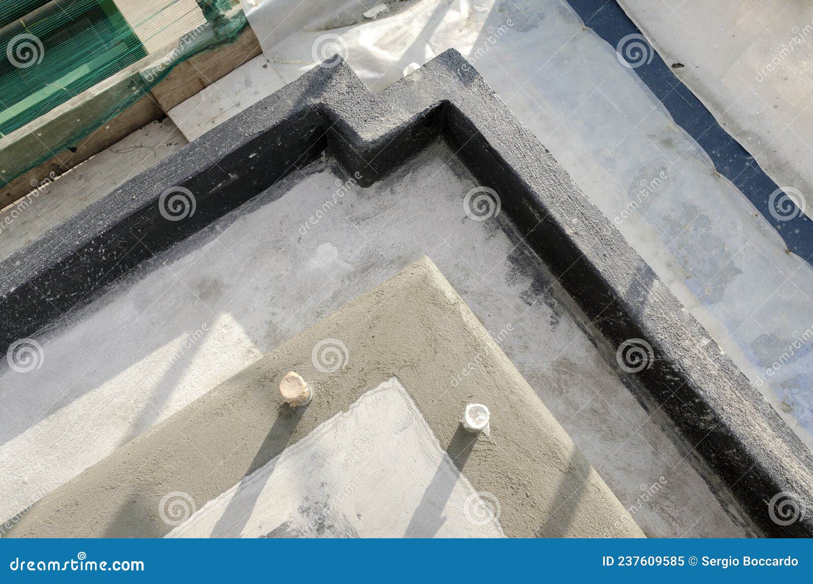Laying of Waterproofing Sheathing and Insulation on a Roof Stock Image ...