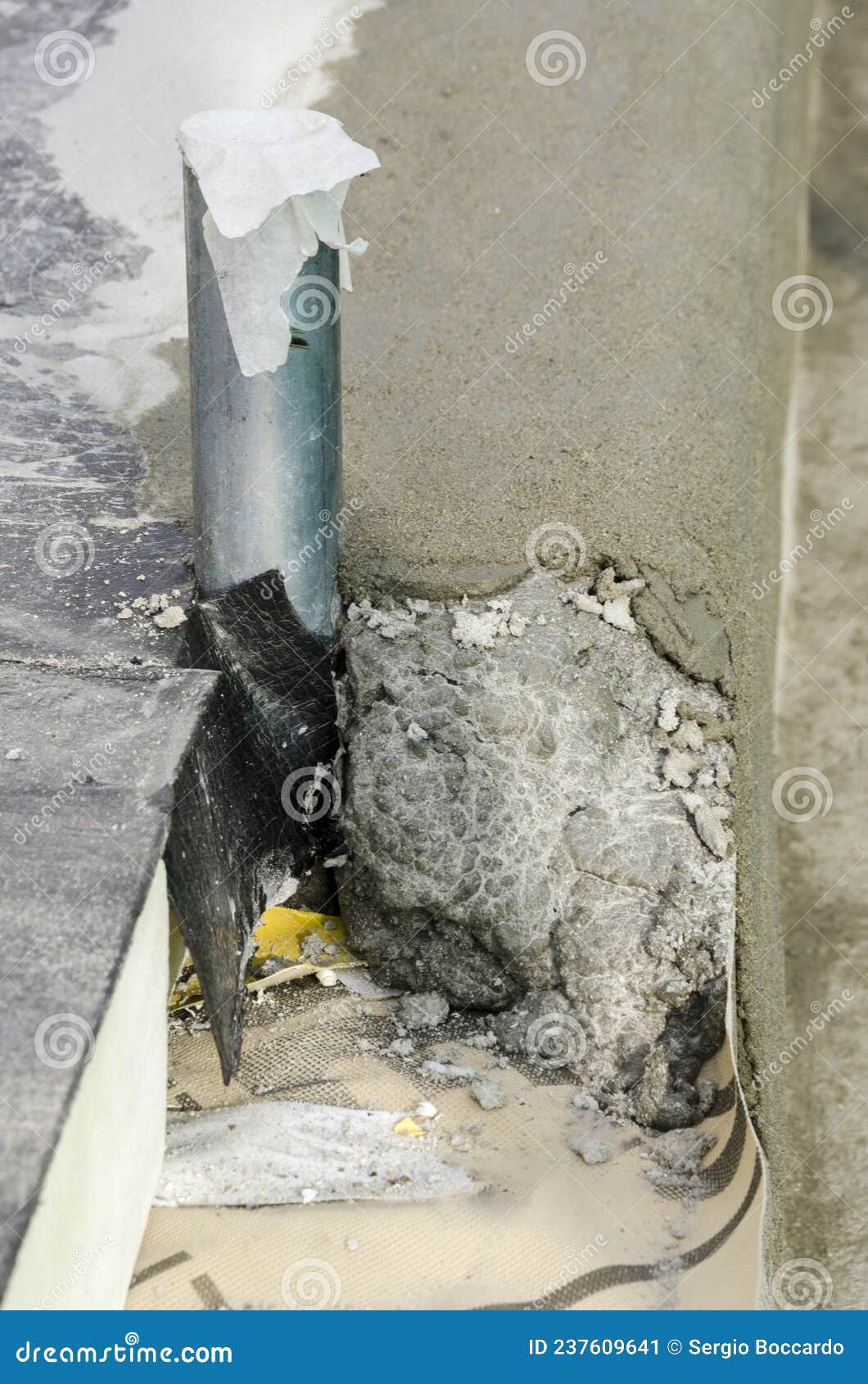 Laying of Waterproofing Sheathing and Insulation on a Roof Stock Image ...