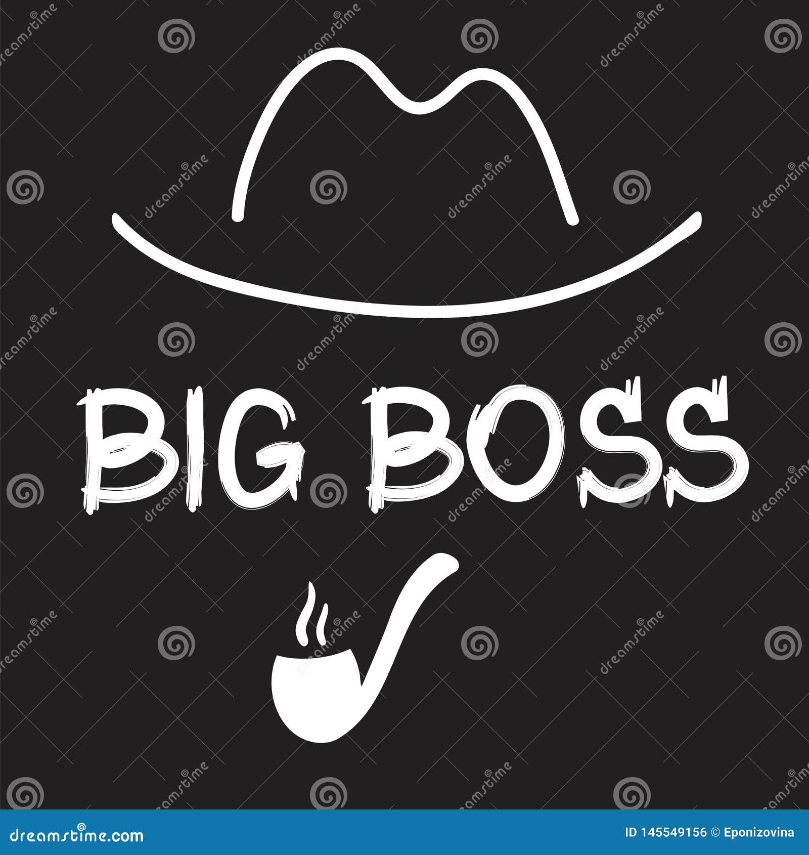 Big Boss quote lettering. stock illustration. Illustration of director ...