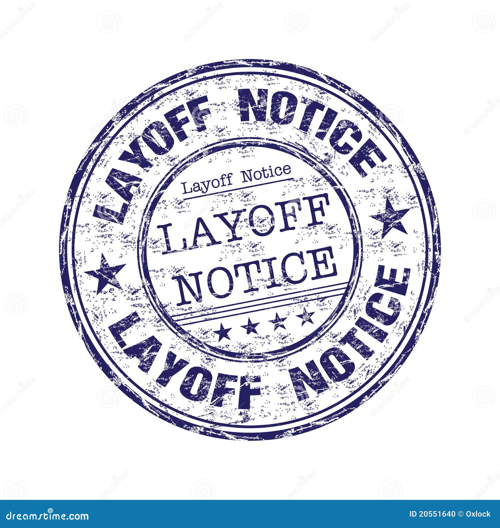 Layoff notice rubber stamp stock vector. Illustration of employee ...