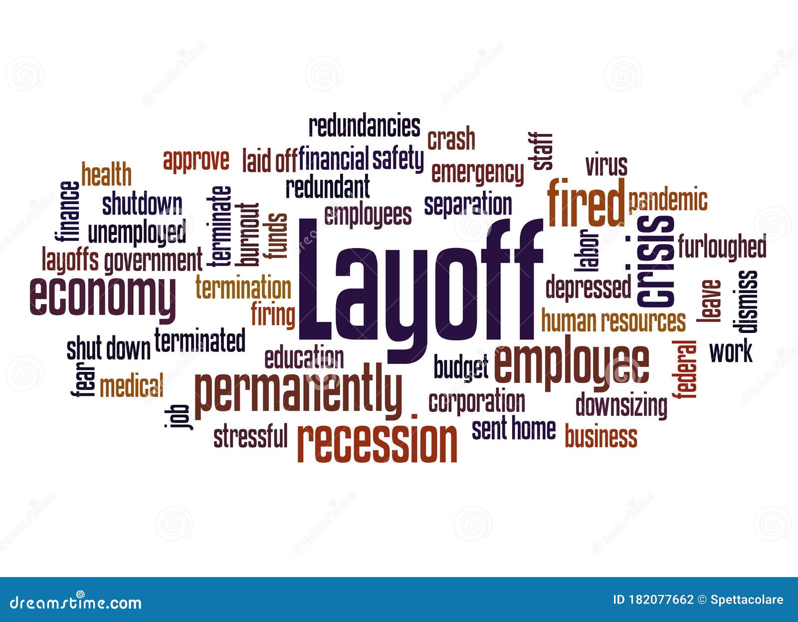 Layoff word cloud concept stock illustration. Illustration of federal ...