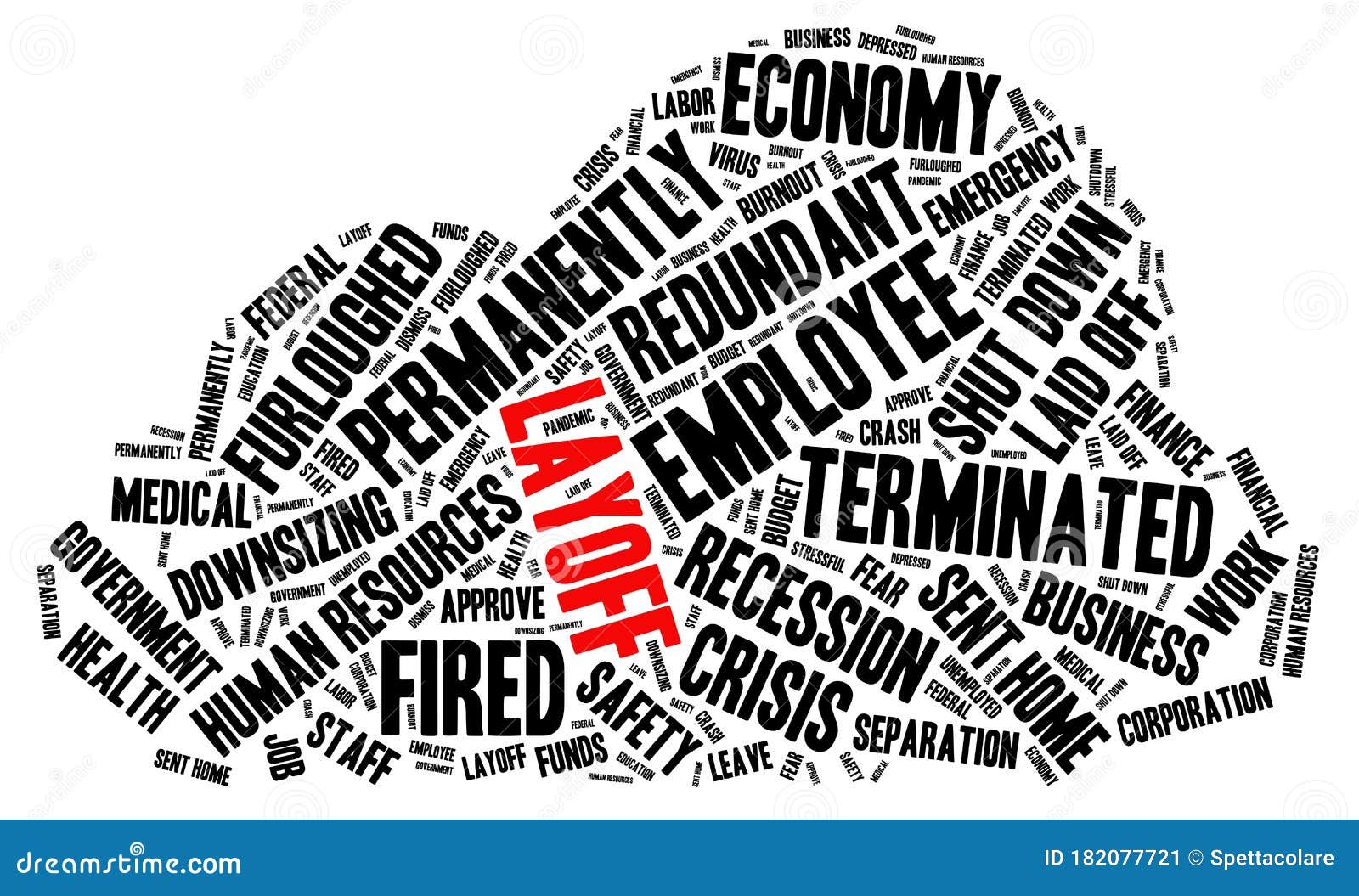 Layoff Word Cloud Shaped Concept Stock Illustration - Illustration of ...