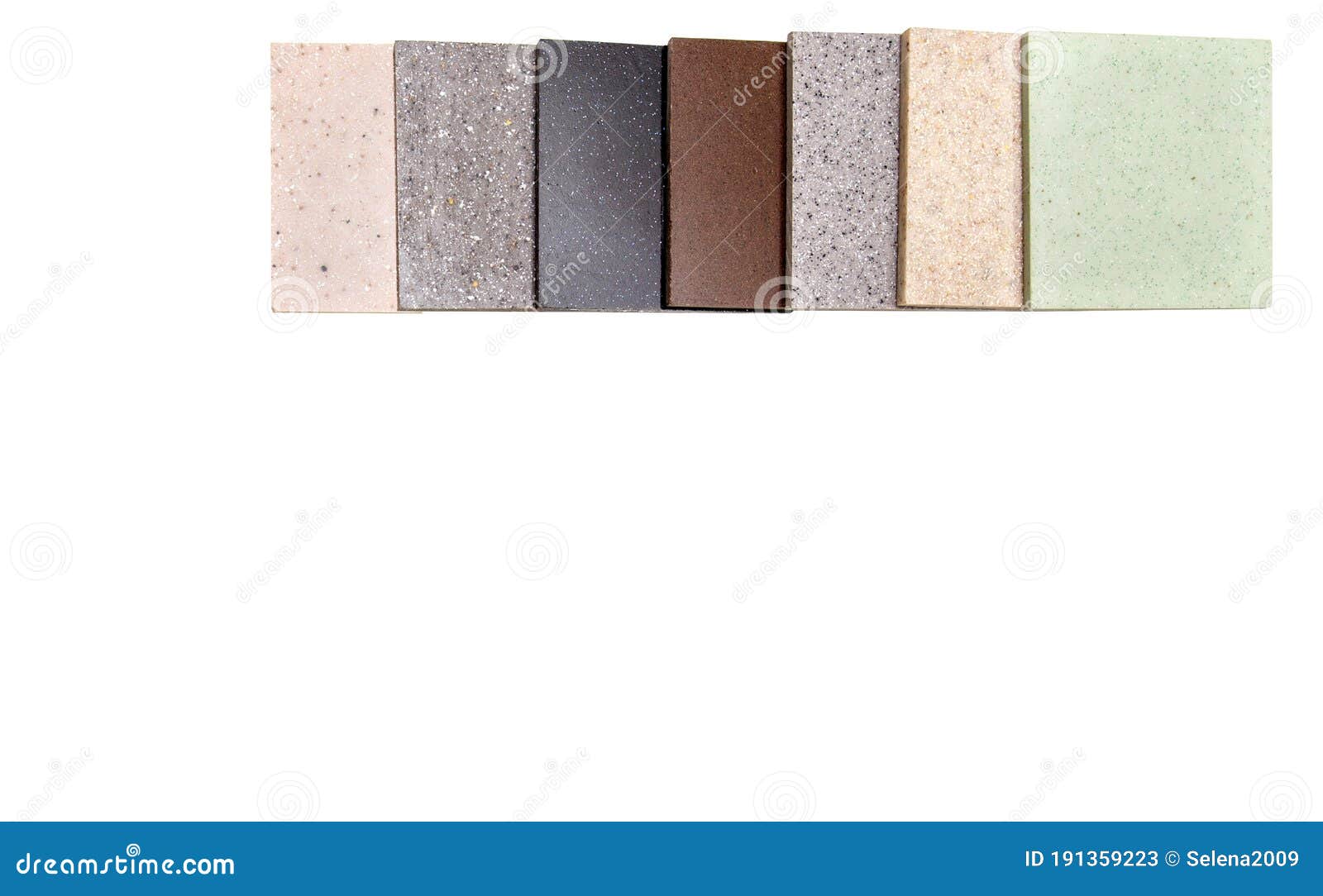 Layout of Artificial Stone Samples on a White Background. a Variety of ...