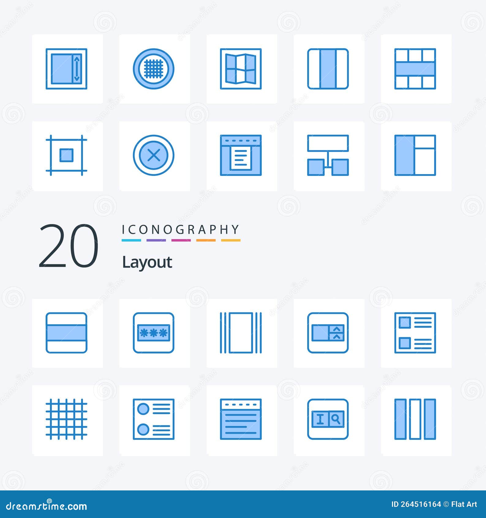 20 Layout Blue Color Icon Pack Like Field Layout Flow Checkbox Select ...