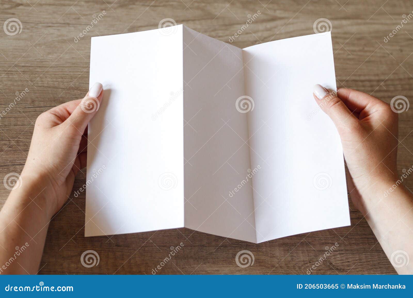 The Layout of the Booklet in the Hands Stock Image - Image of pamphlet ...