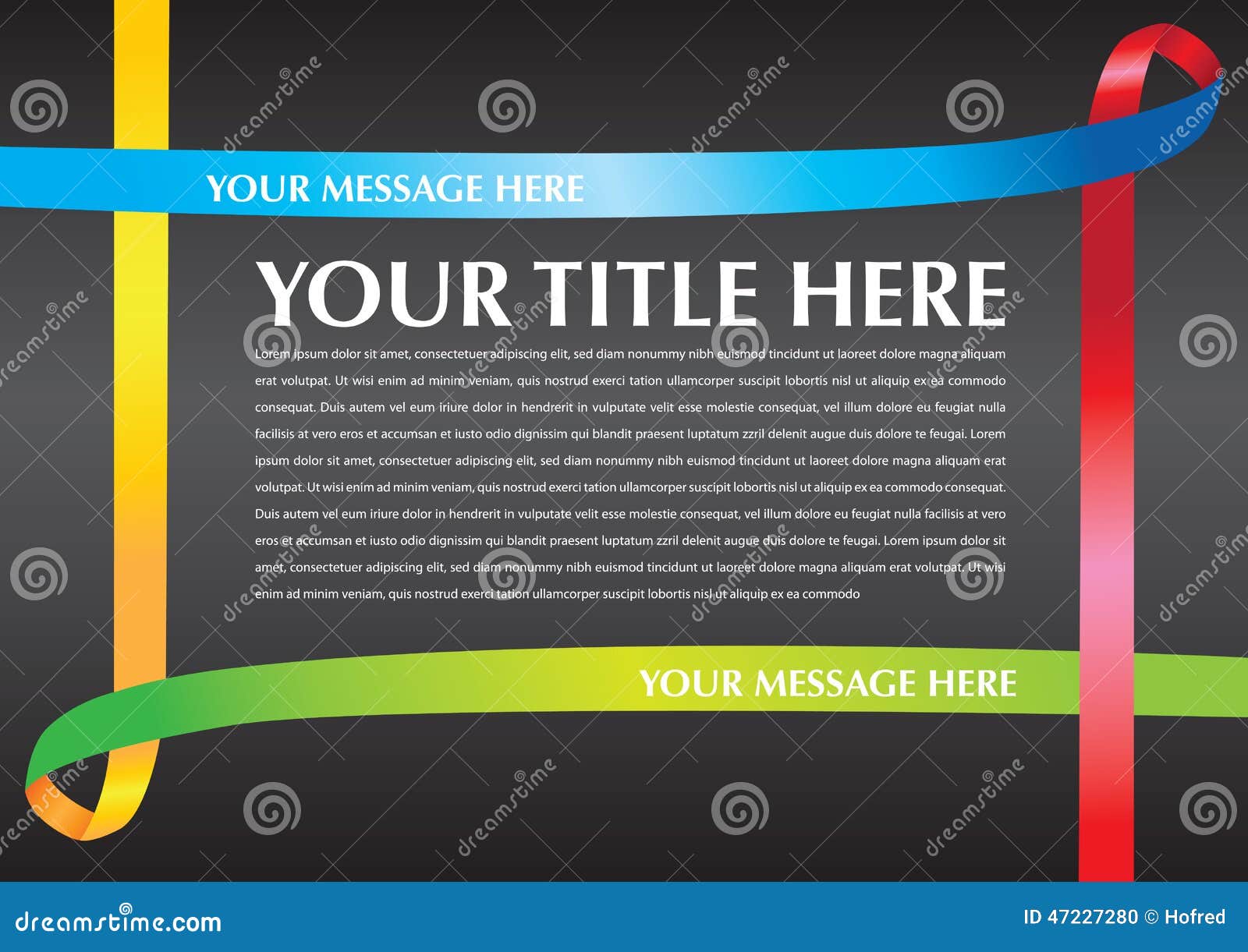 Layout Border Of Awareness Ribbons Vector Illustration | CartoonDealer ...