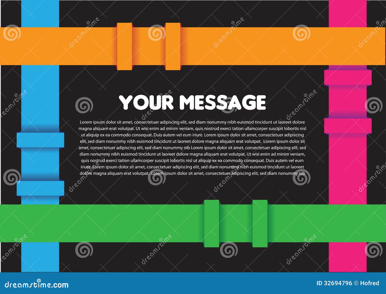 Layout Border Design of Colorful Banners Stock Vector - Illustration of ...