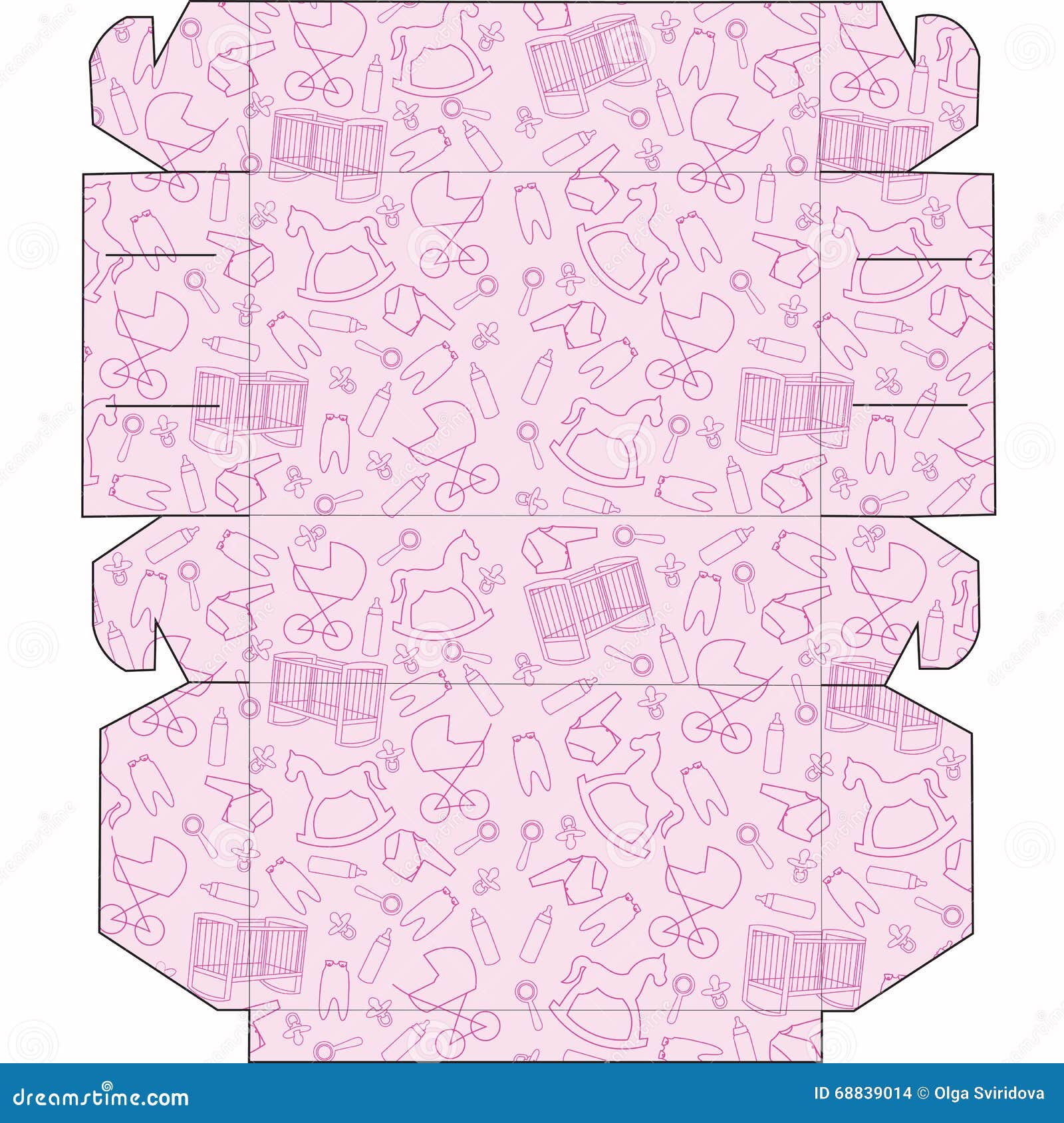 The Layout of the Boxes for Baby. Stock Vector - Illustration of bottle ...