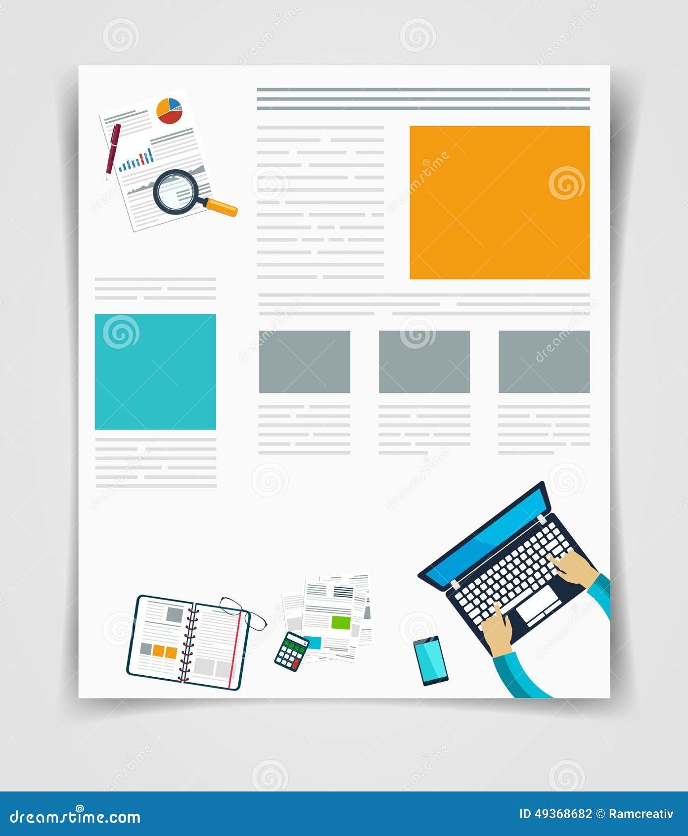 Layout Business Flyer or Brochure Technology, Web Template ...