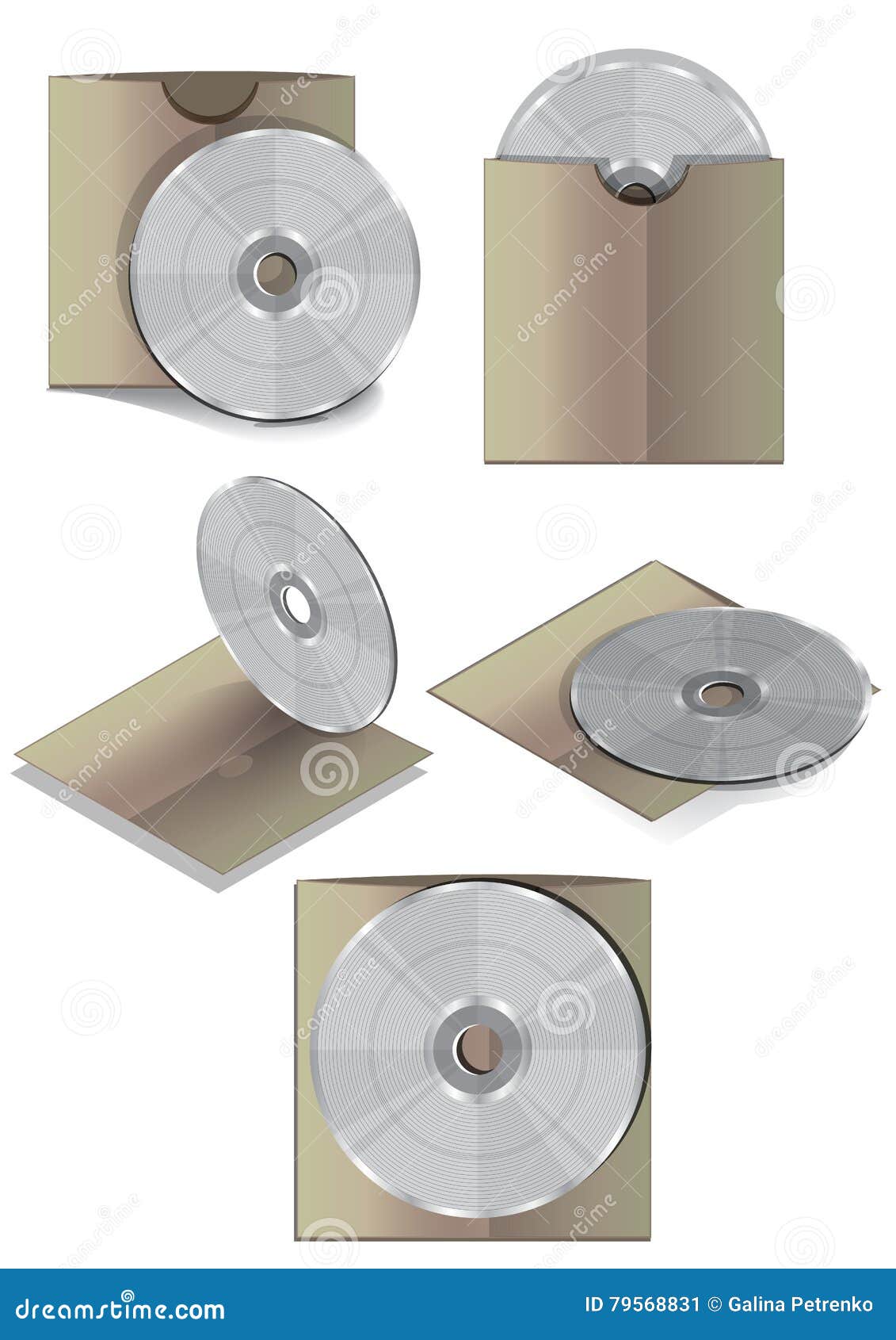 The Layout of CD DVD Disks and Packaging Stock Illustration ...