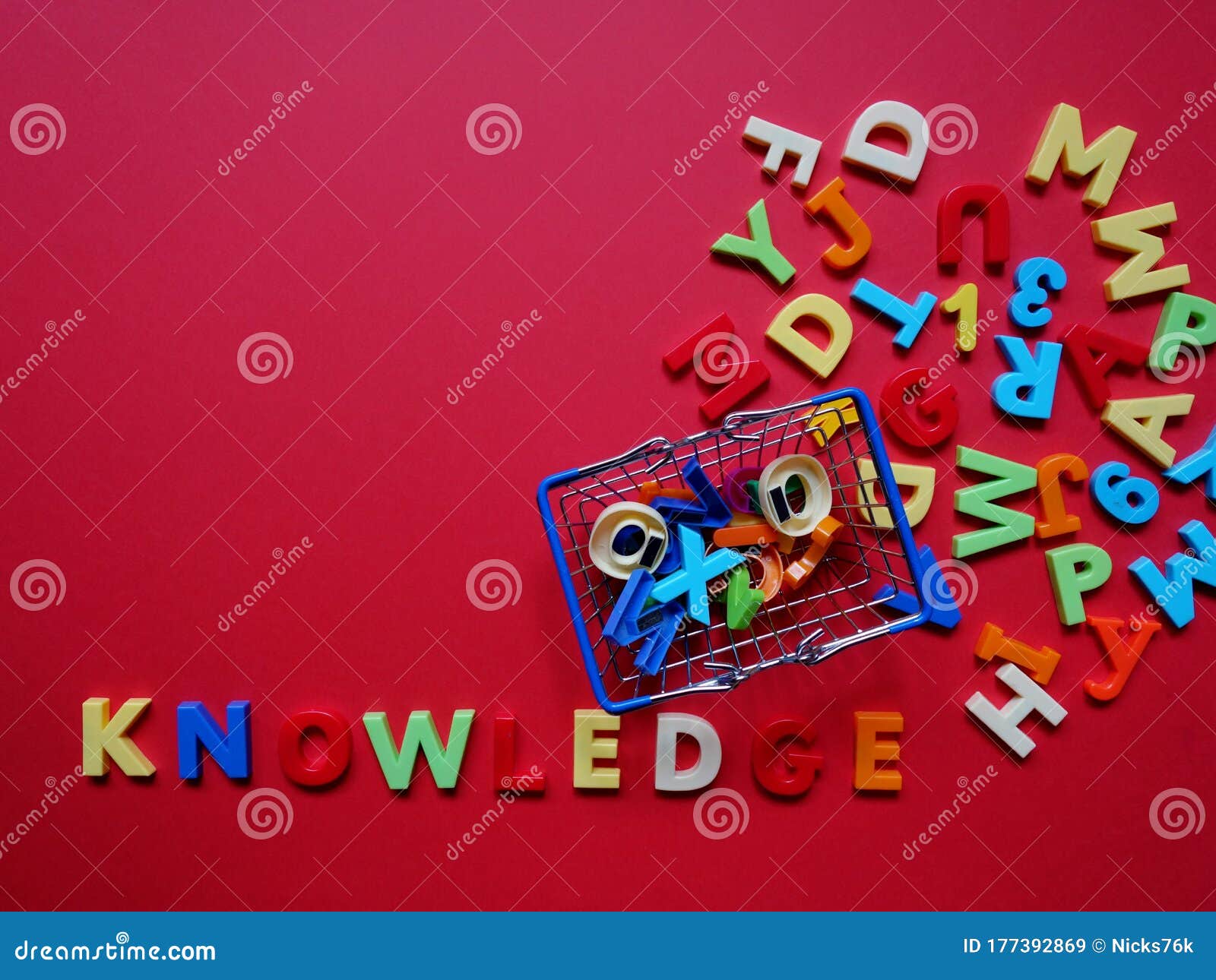 Layout of Colored Letters on the Topic of Knowledge and Education Stock ...