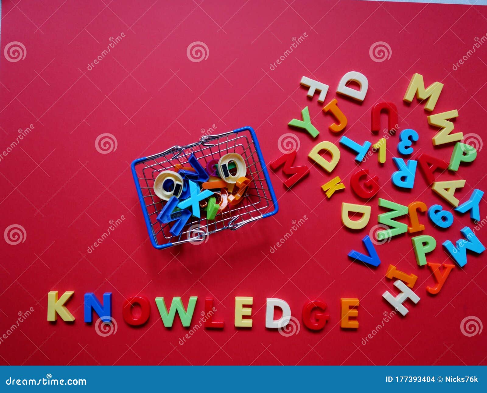 Layout of Colored Letters on the Topic of Knowledge and Education Stock ...