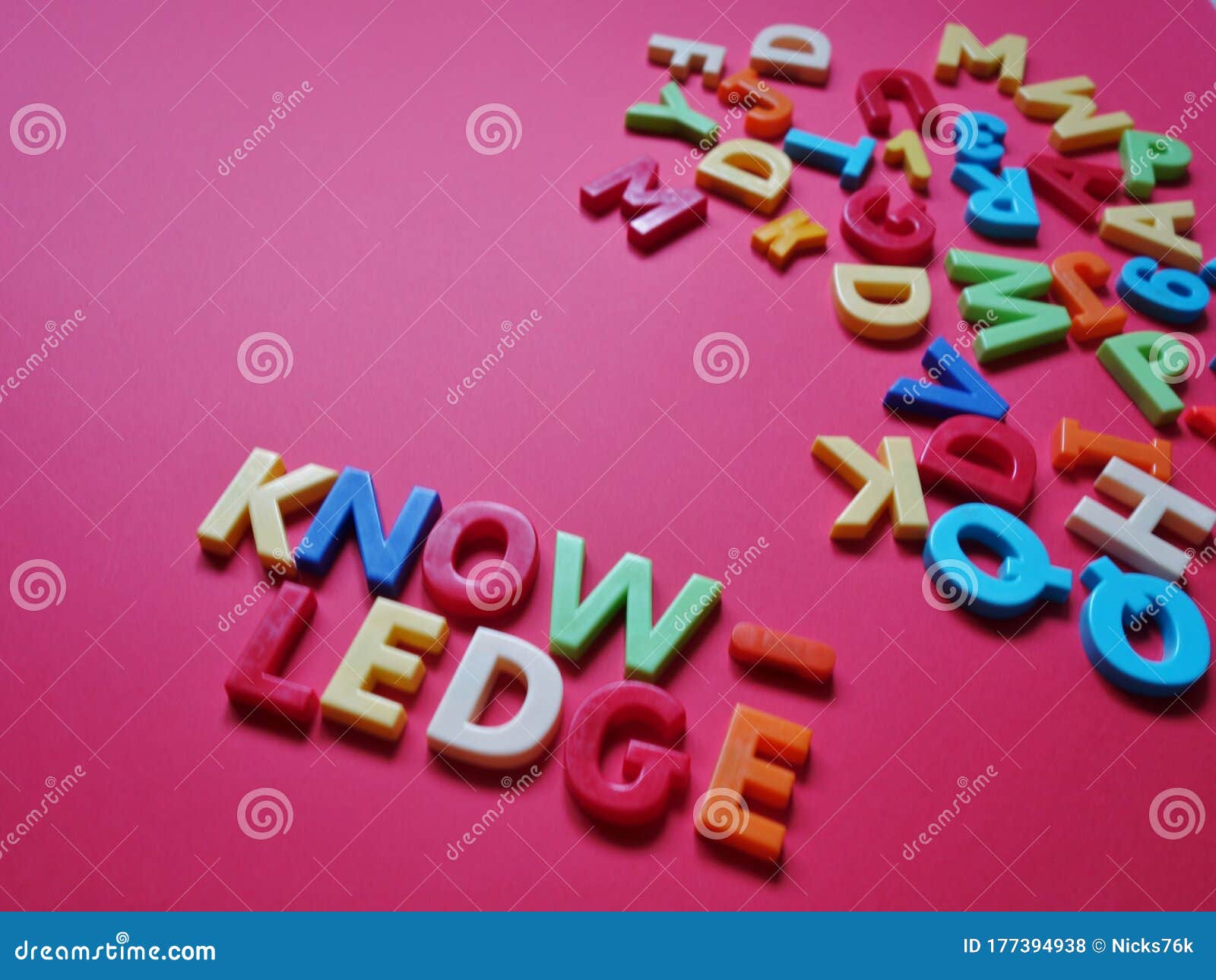 Layout of Colored Letters on the Topic of Knowledge and Education Stock ...