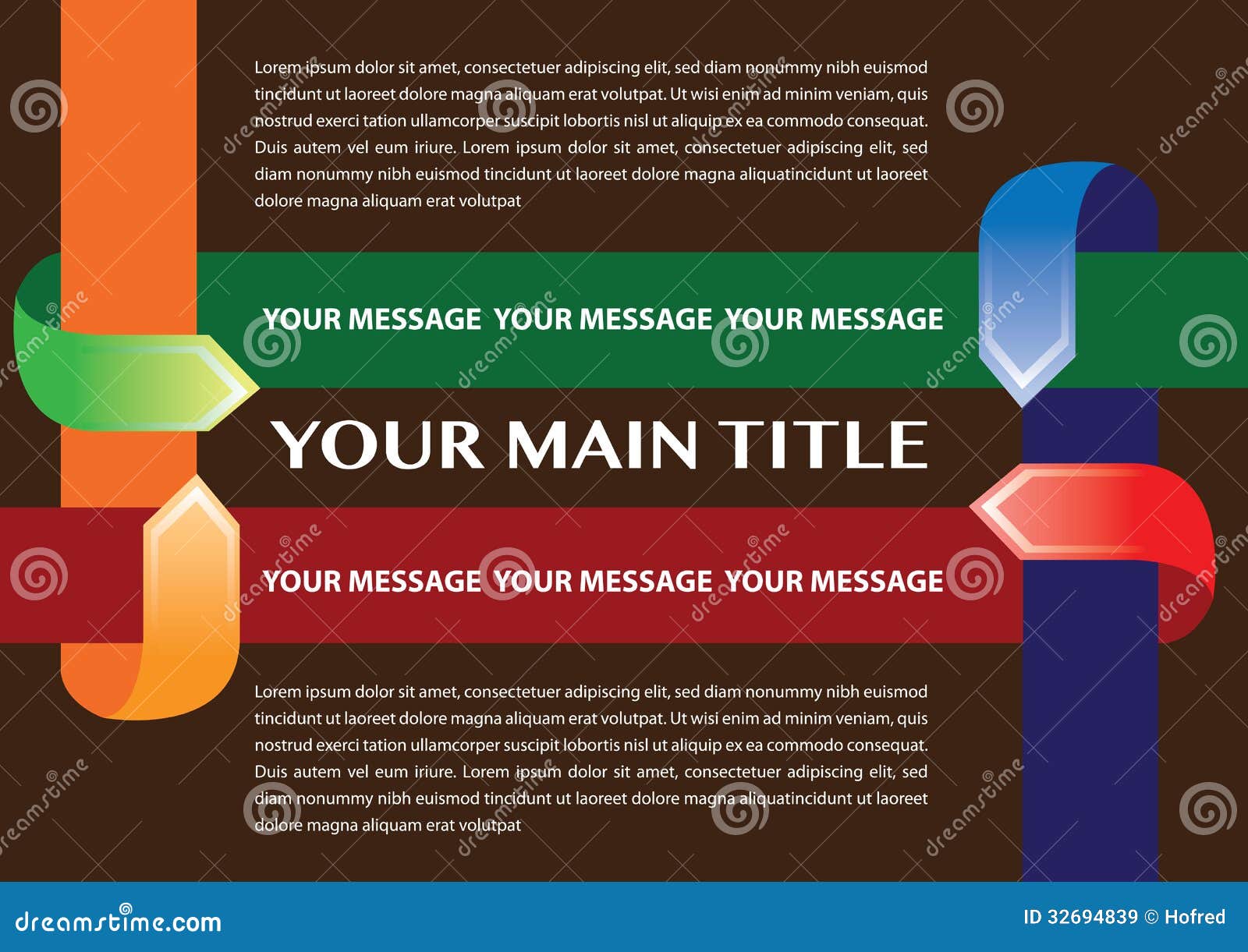 Layout of colorful border stock vector. Illustration of design - 32694839