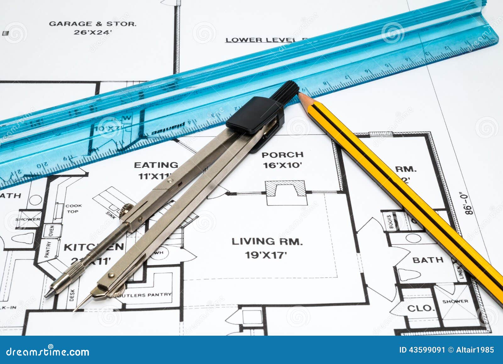 LayOut with Compass stock image. Image of dwelling, calculator - 43599091